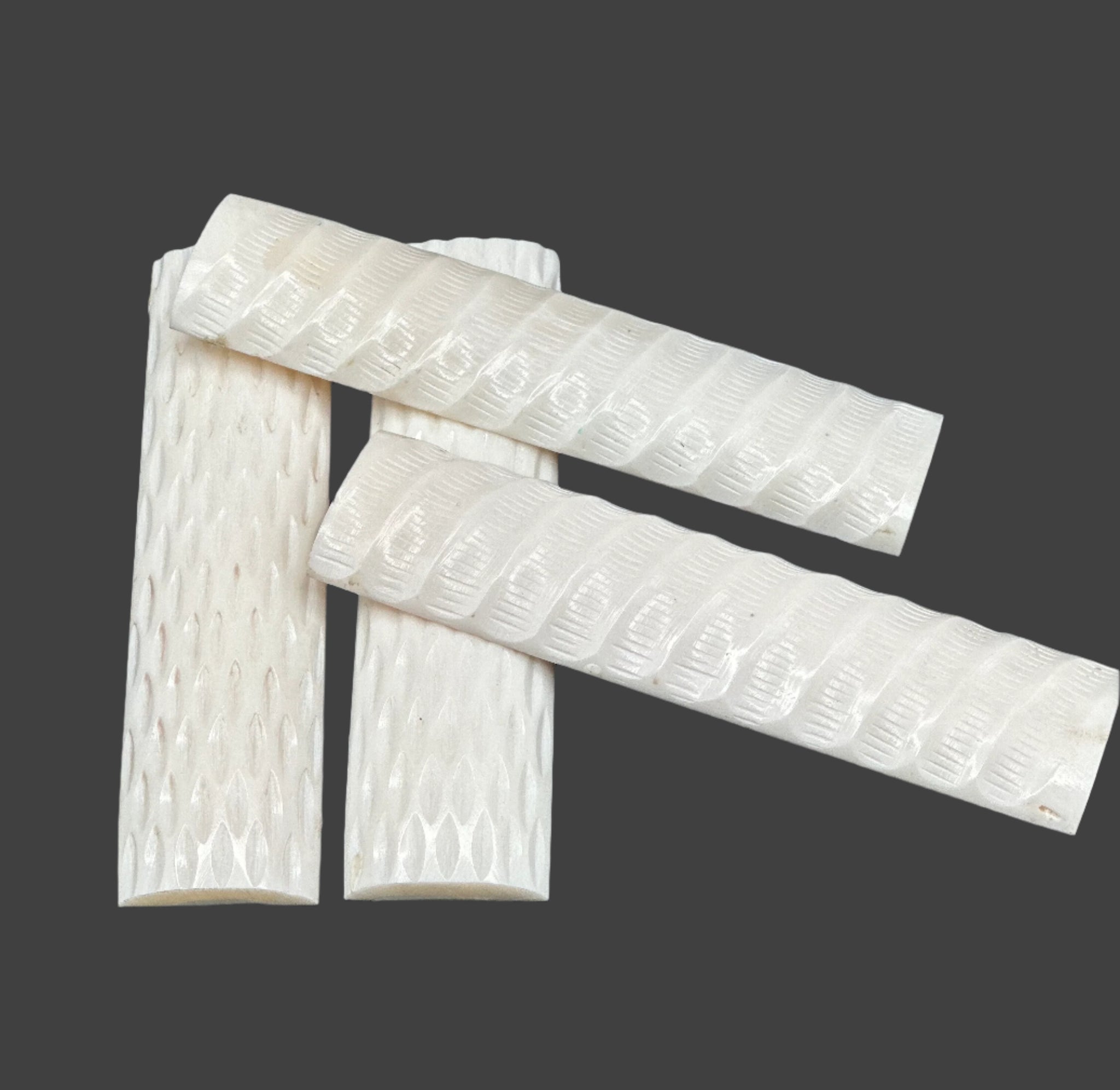 White Bone Impala Jigged or Carved - Knife Making Handle Material ...